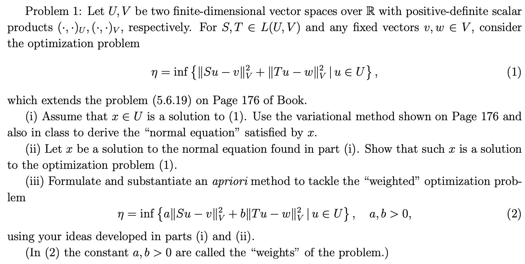 Problem 1: Let U,V be two finite-dimensional vector | Chegg.com