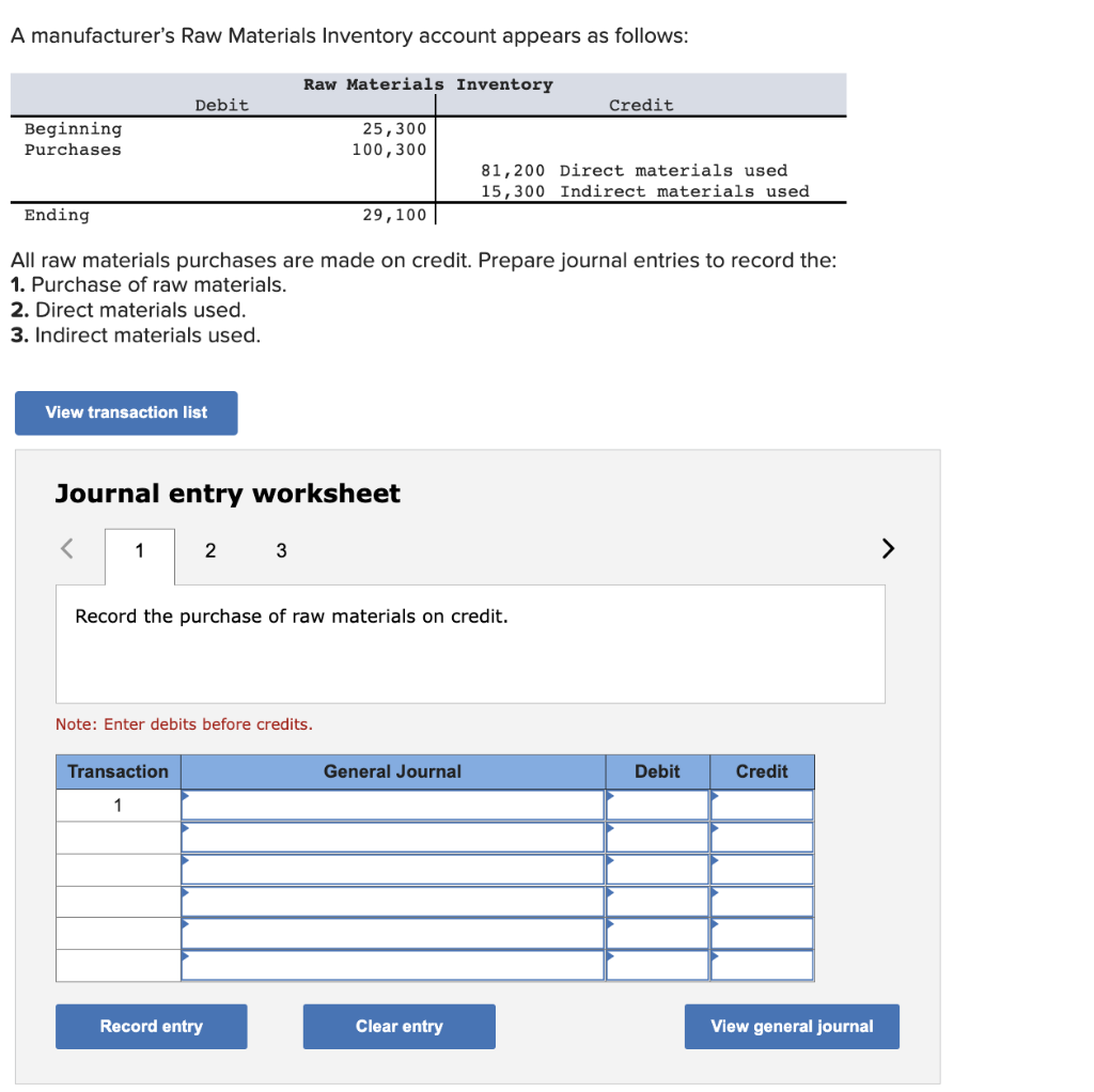 Solved A manufacturer's Raw Materials Inventory account | Chegg.com