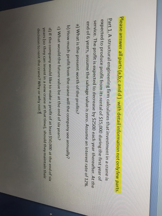 Solved Please answer all parts (a,b,c and d) with detail | Chegg.com