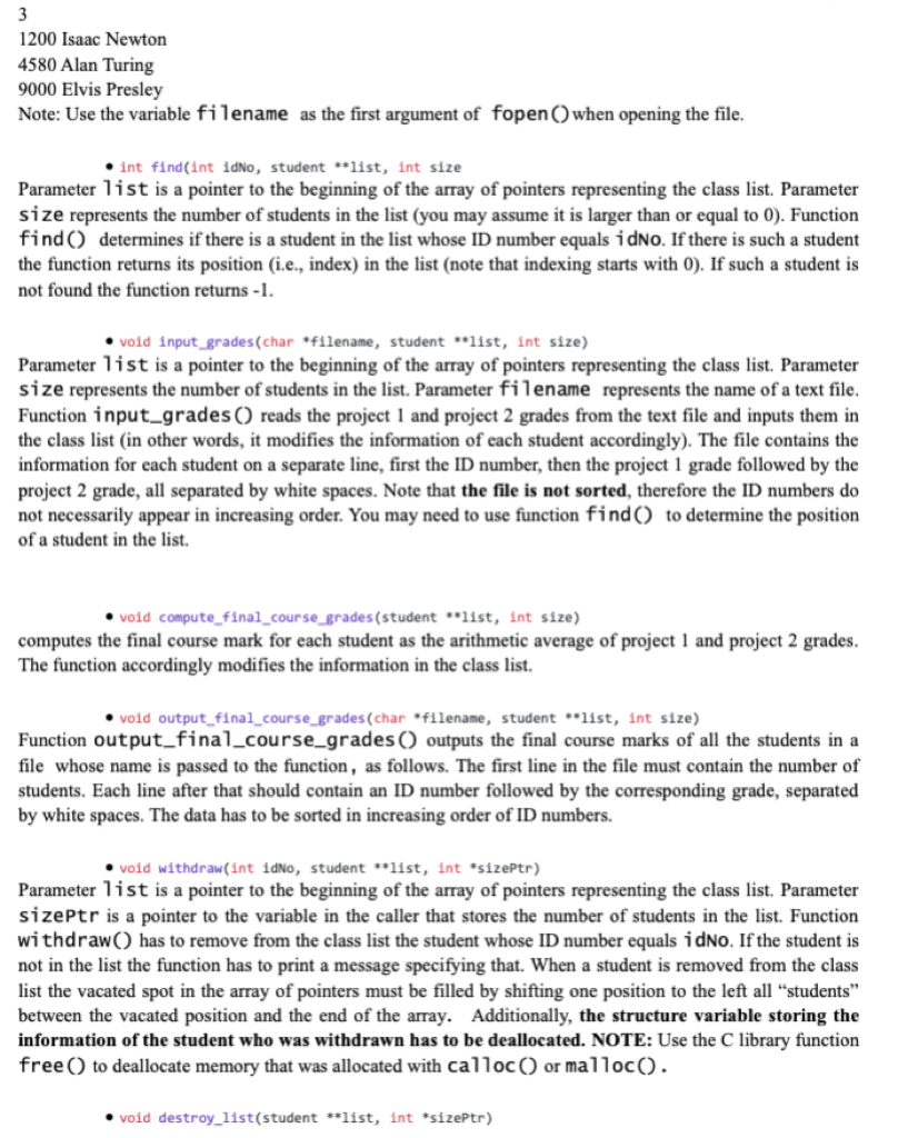 Solved 2) [50] Write a program to manage the grades of | Chegg.com