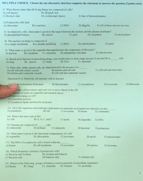 Solved MULTIPLE CHOICE. Choose the one alternative that best | Chegg.com
