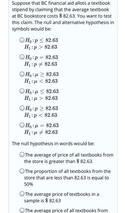 Solved Suppose that BC financial aid allots a textbook | Chegg.com
