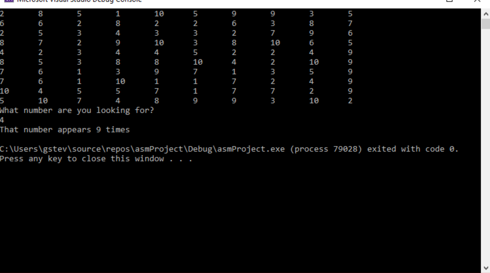 Solved Use Visual Studios with the asm.lib (Assembly | Chegg.com