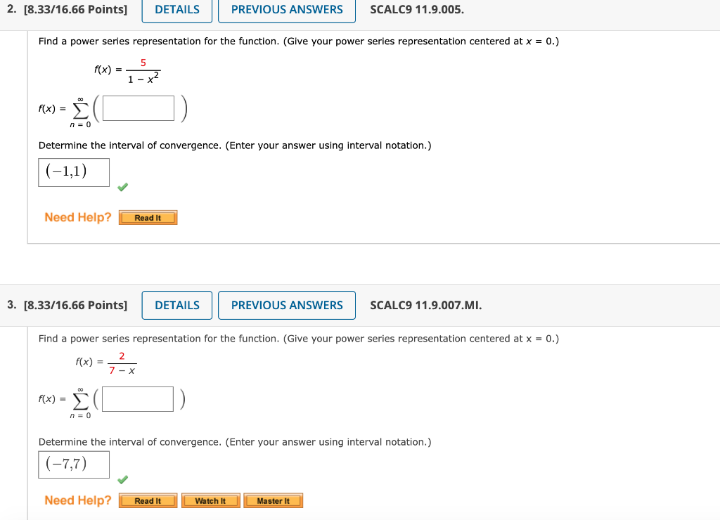 Solved 2. [8.33/16.66 Points] DETAILS PREVIOUS ANSWERS | Chegg.com