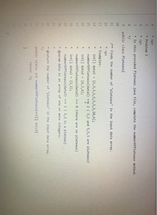 Solved Java Plateau problem. My main problem is | Chegg.com