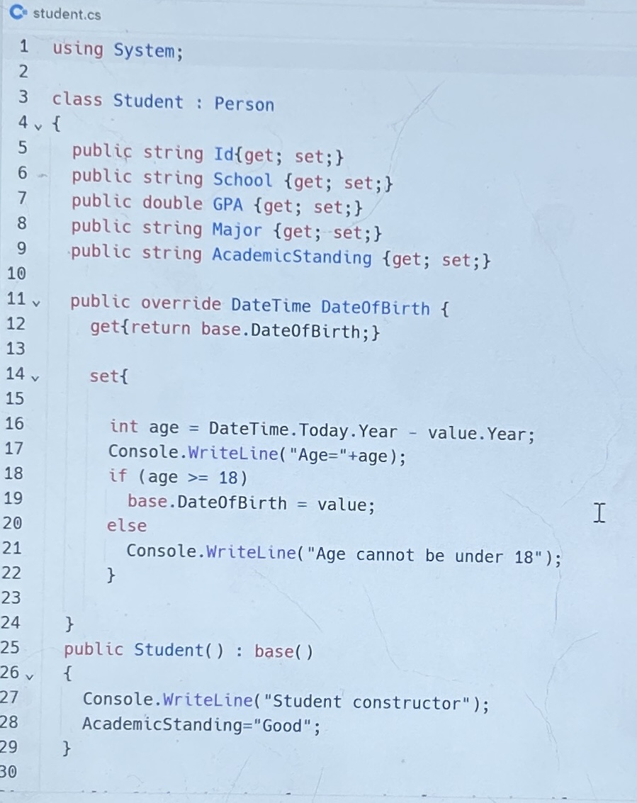 Solved Set the Faculty class to inherit from Person class. | Chegg.com