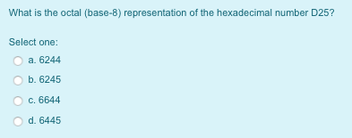 Solved What is the octal (base-8) representation of the | Chegg.com