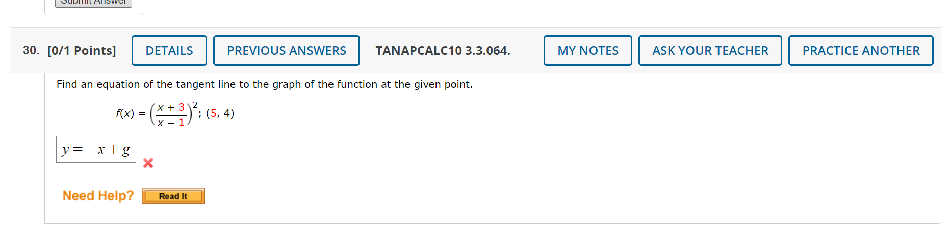 Solved 30. [0/1 Points] DETAILS PREVIOUS ANSWERS TANAPCALC10 | Chegg.com