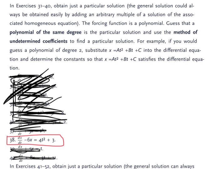 Solved In Exercises 31-40, obtain just a particular solution | Chegg.com
