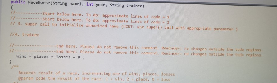 Solved import java.util. Calendar ; RaceHorse Tester -- to | Chegg.com