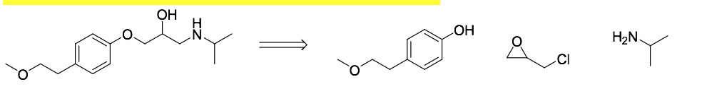 Solved Metoprolol synthesis using Org1/2 reaction | Chegg.com