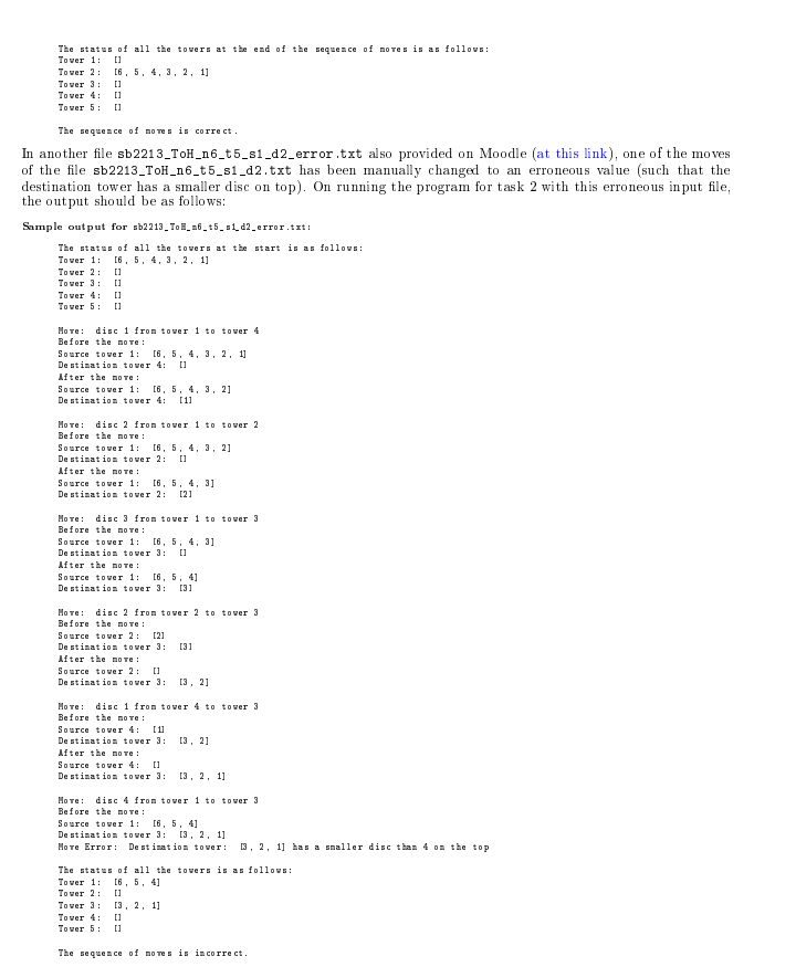 Task 2: Correctness Checker for the Generalised Tower | Chegg.com