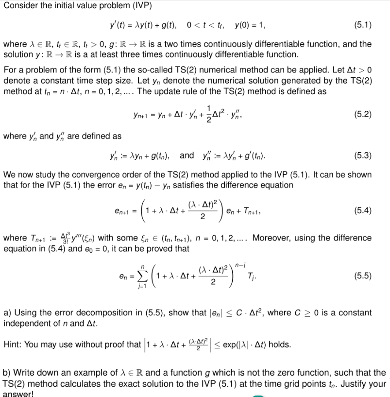 Solved Consider the initial value problem | Chegg.com