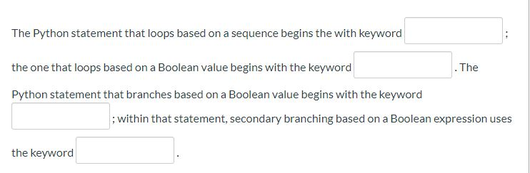 Solved The Python Statement That Loops Based On A Sequence 2764