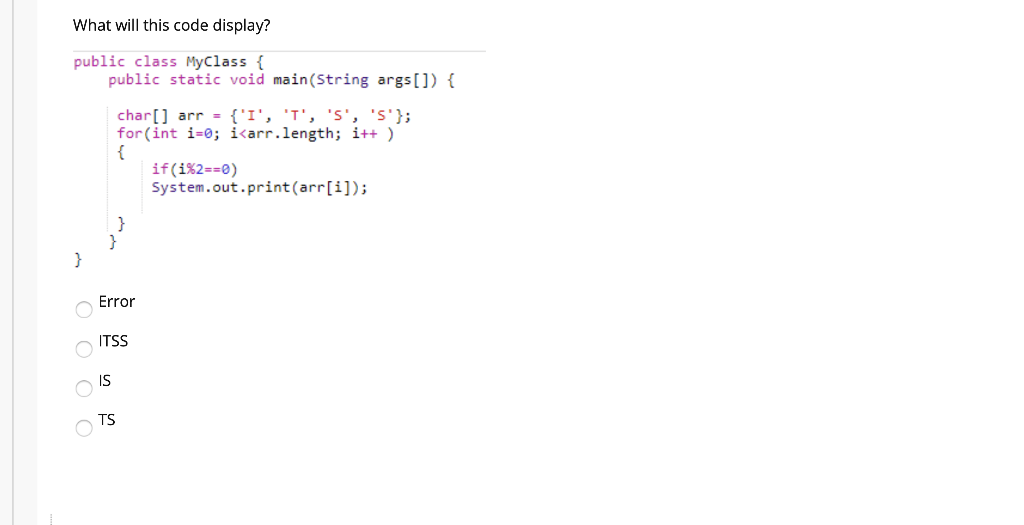 Solved What Will This Code Display Public Class Myclass 8515