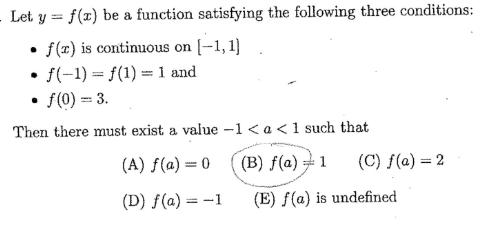 Solved Let y=f(x) be a function satisfying the following | Chegg.com