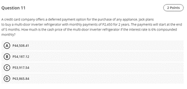 Solved Find the period of deferral in each of the following | Chegg.com