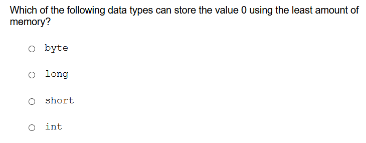 Solved Which of the following data types can store the value | Chegg.com