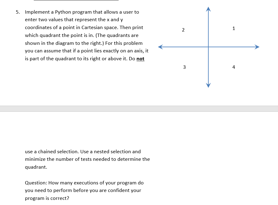 Solved 2 1 5. Implement a Python program that allows a user | Chegg.com