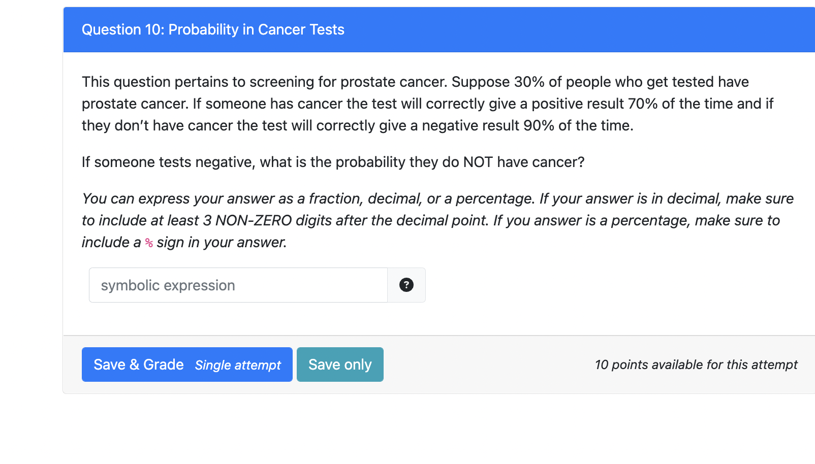 Solved This question pertains to screening for prostate | Chegg.com