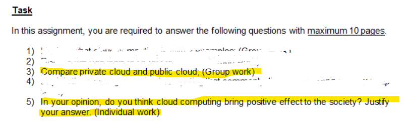 Solved Task In this assignment, you are required to answer | Chegg.com