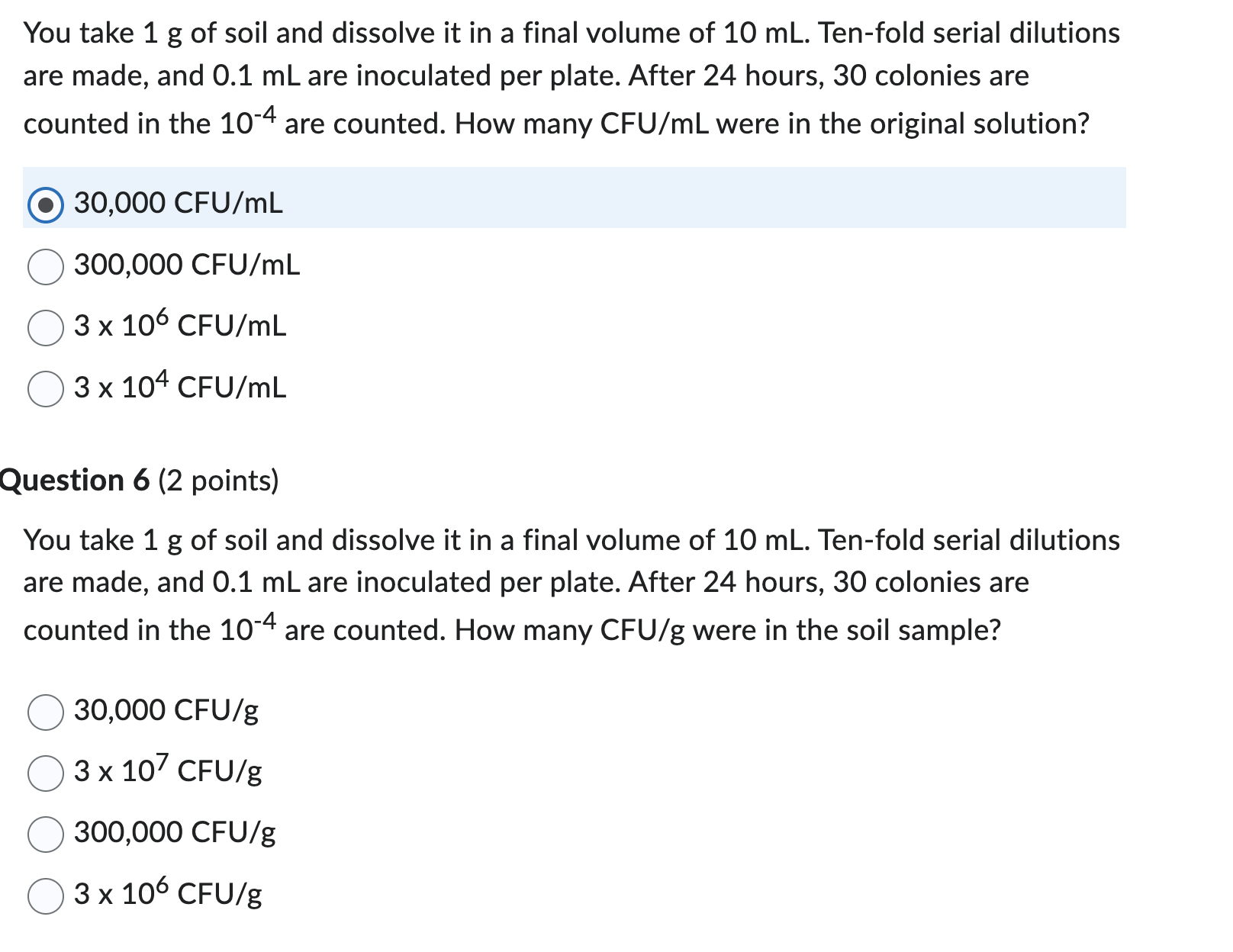 Solved You take 1g ﻿of soil and dissolve it in a final | Chegg.com