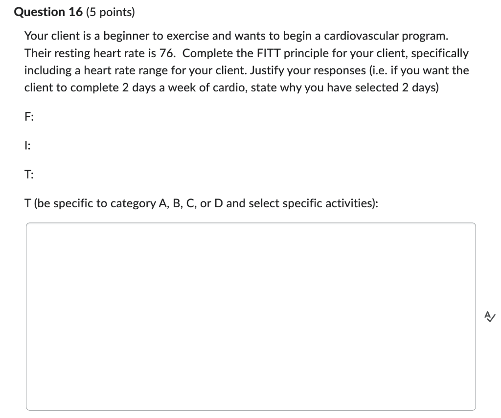Solved Question 16 (5 points) Your client is a beginner to | Chegg.com