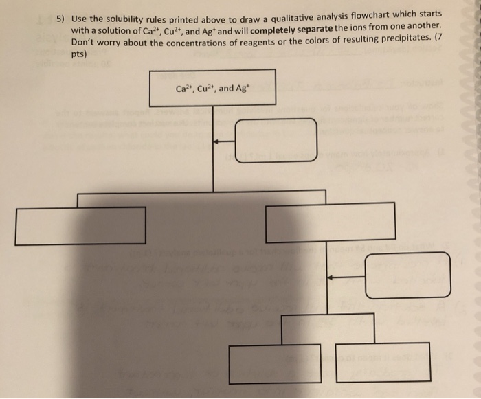 Solved 5) Use the solubility rules printed above to draw a | Chegg.com