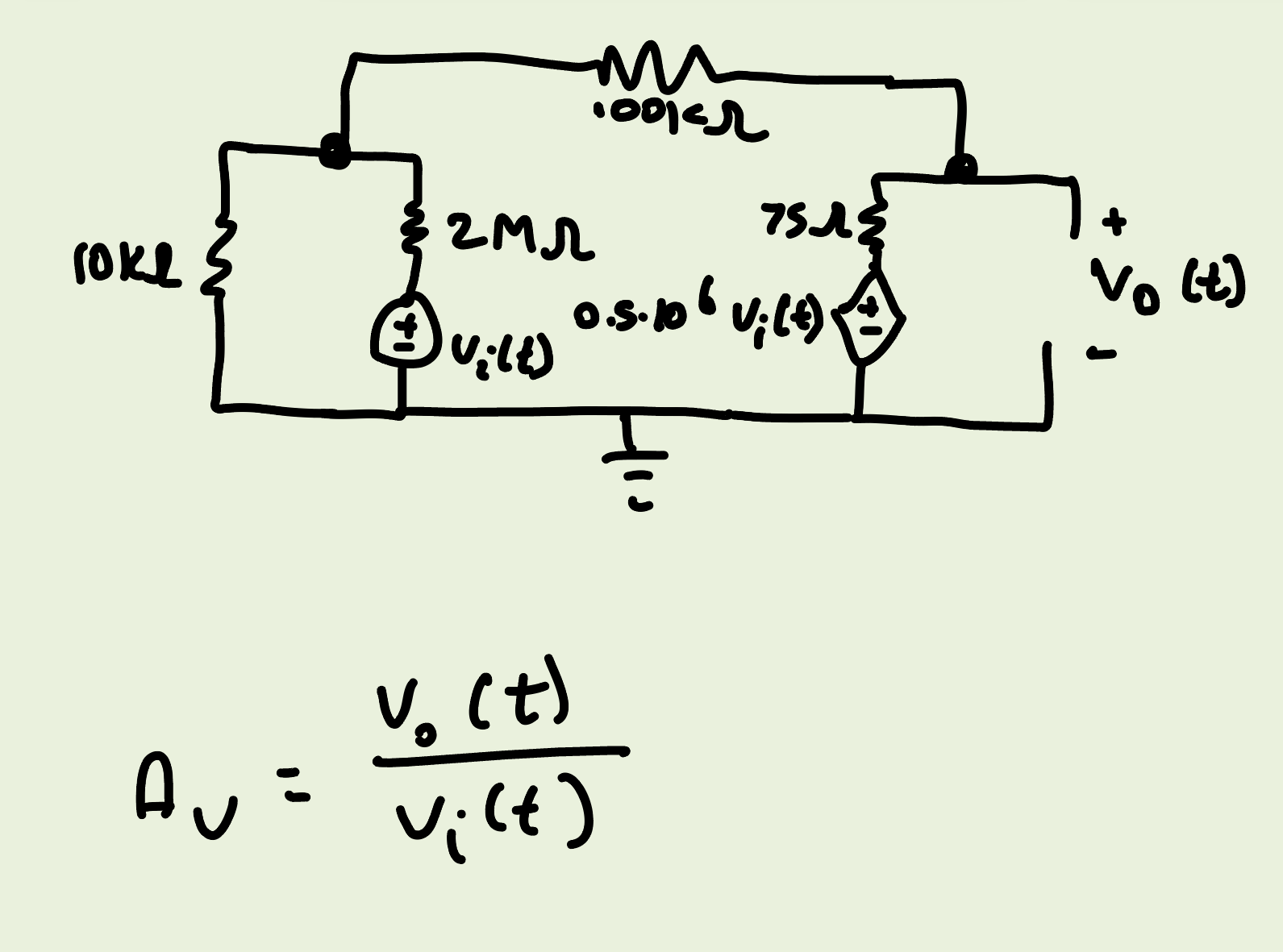 Solved Can you solve this circuit using KCL and solve for | Chegg.com