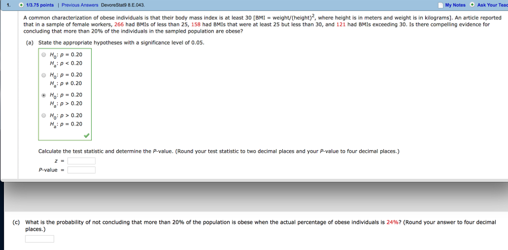 Solved 1. 1/3.75 points| Previous Answers DevoreStat9 | Chegg.com