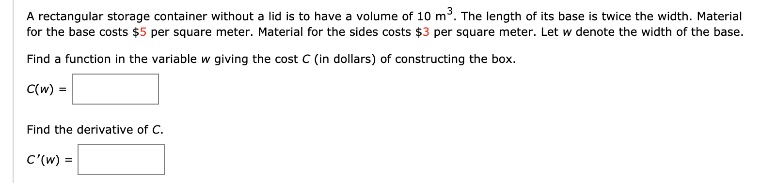 Solved A rectangular storage container without a lid is to | Chegg.com