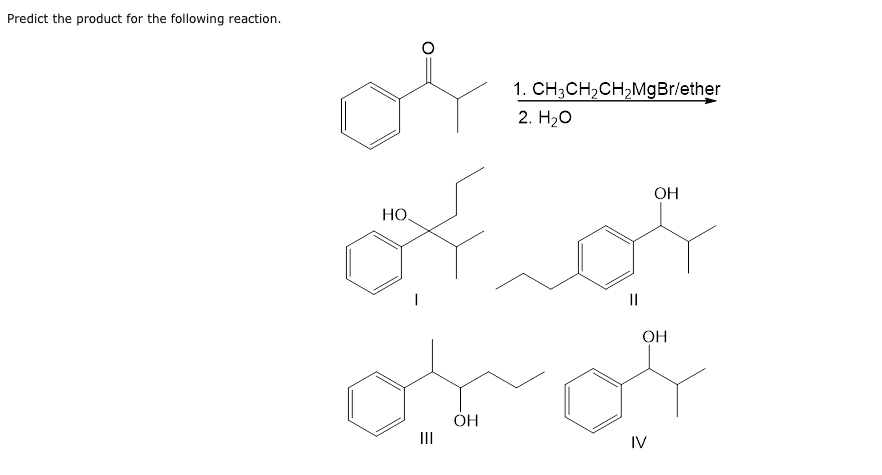 Solved Predict the product for the following reaction. 1. | Chegg.com