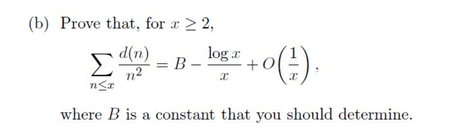 Solved (b) Prove that, for x > 2, log 2 = B- B - - + 0 - n2 | Chegg.com