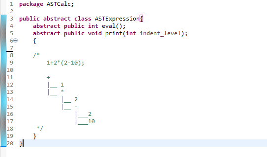 Solved Implement "public void print(int indent_level)" | Chegg.com
