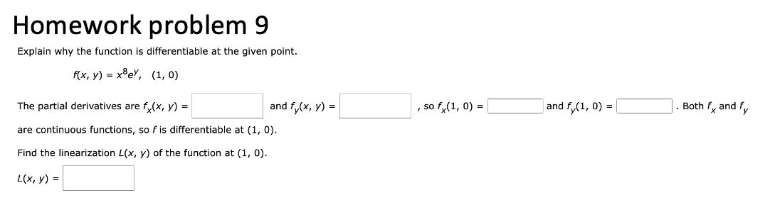Solved Homework problem 9 Explain why the function is | Chegg.com