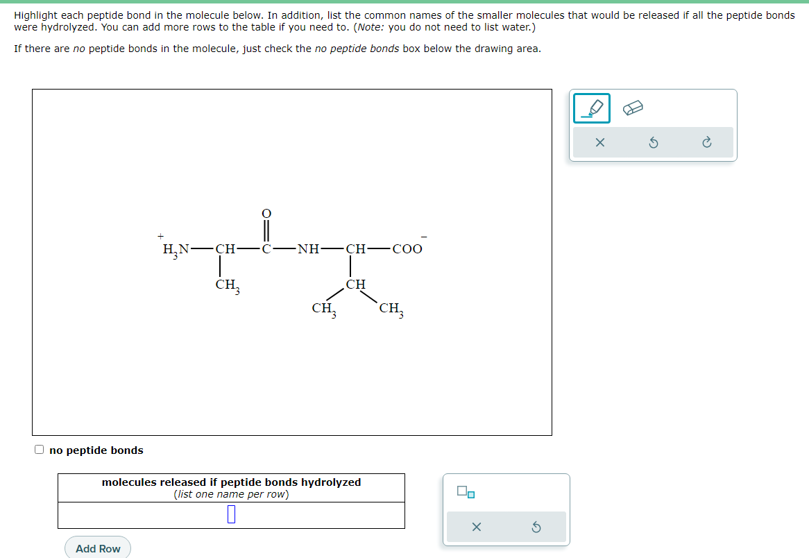 [Solved]: Highlight each peptide bond in the molecule below
