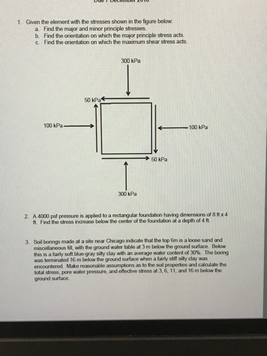 Solved Due 7 December 2018 1. Given the flow net below: a | Chegg.com