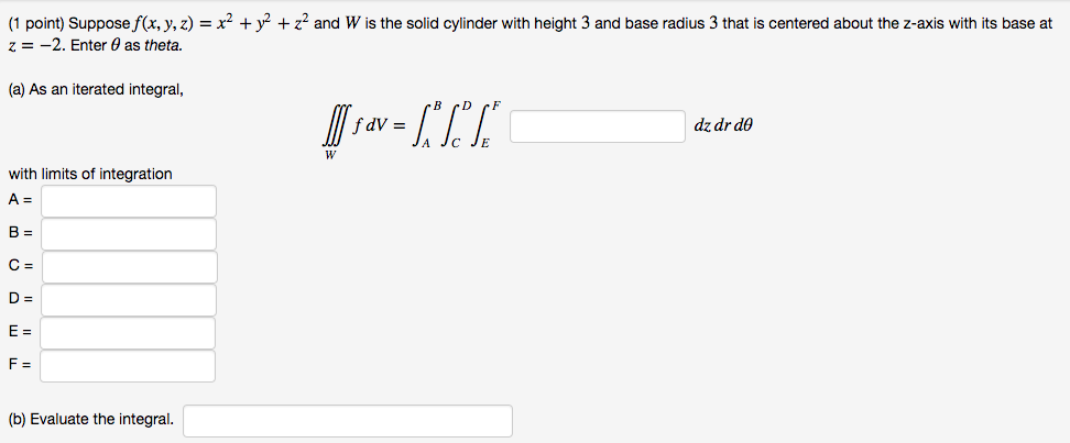 Solved 1 Point Suppose F X Y Z X2 Y2 Z2 And W Is