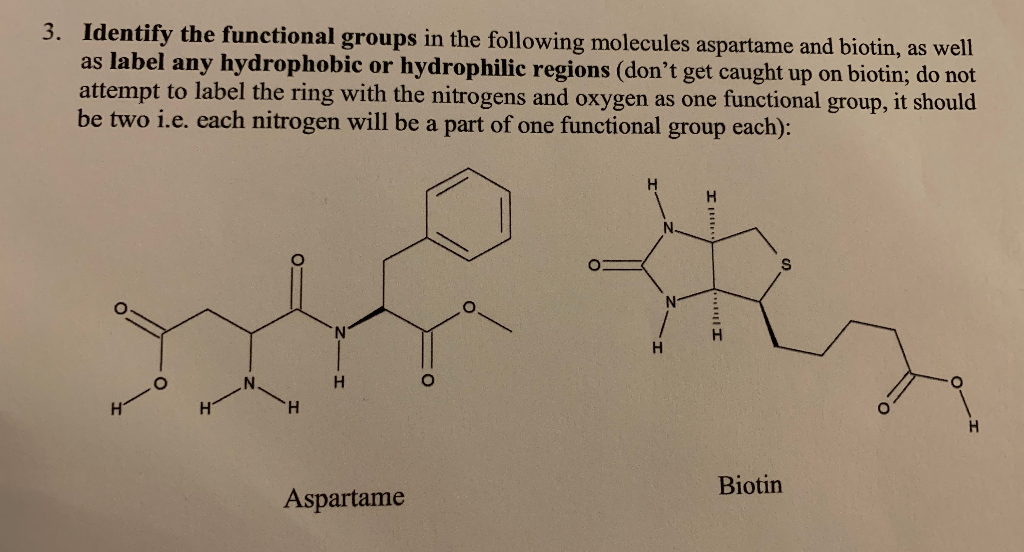 3. Identify the functional groups in the following | Chegg.com