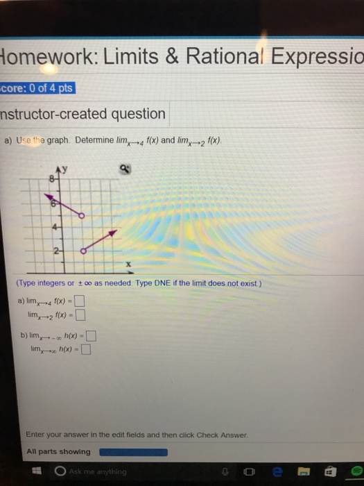 Solved Use the graph. Determine lim_x rightarrow 4 f(x) and | Chegg.com