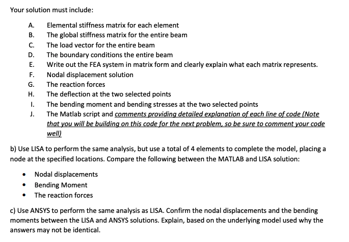 2) Beam with distributed and point loads (MATLAB, | Chegg.com