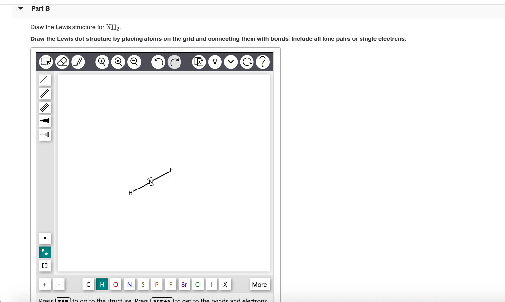 Solved Part B Draw the Lewis structure for NH . Draw the | Chegg.com