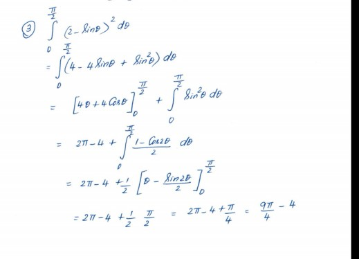 Solved how does integral (theta - sin 2 theta/2 ) 0 to pi/2 | Chegg.com