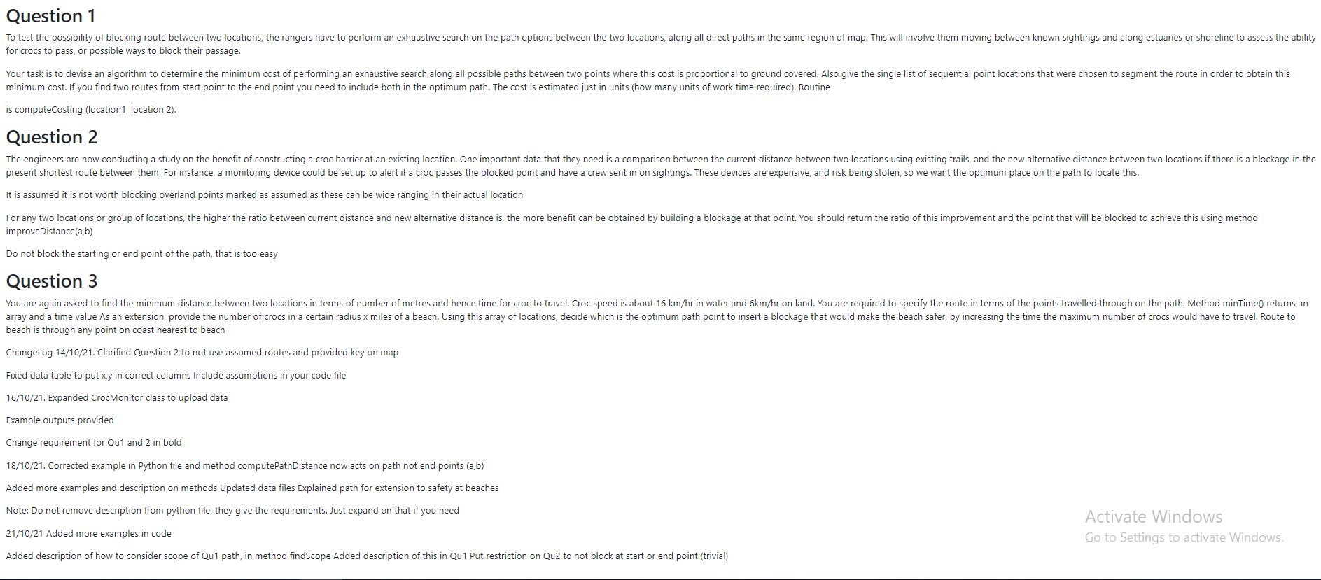 Crocs: Optimizing Croc culling and removal For this | Chegg.com