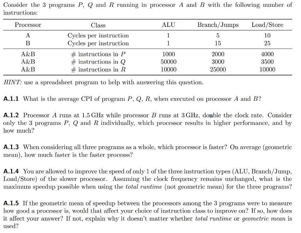 Solved Consider the 3 programs P,Q and R running in | Chegg.com
