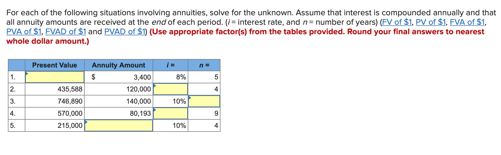 Solved For each of the following situations involving | Chegg.com