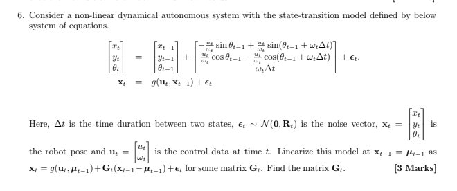 Solved 6. Consider a non-linear dynamical autonomous system | Chegg.com