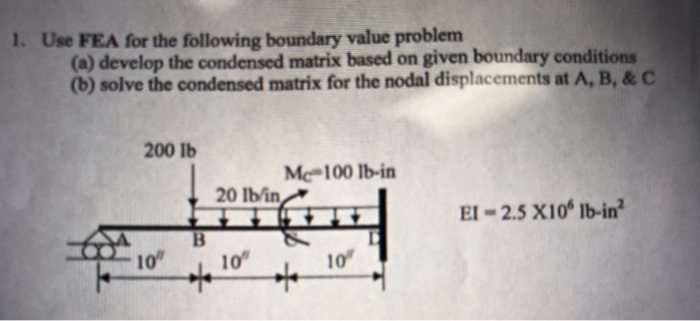 Solved 1. Use FEA for the following boundary value problem | Chegg.com