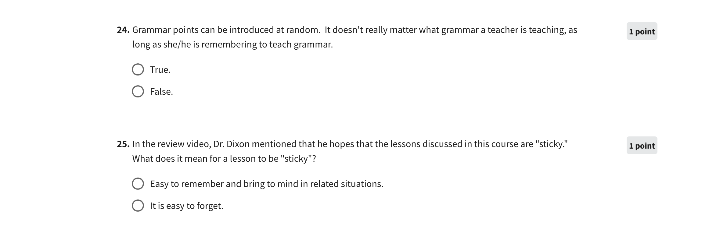 1. In this lesson, Dr. Dixon discussed the 6 Traits | Chegg.com