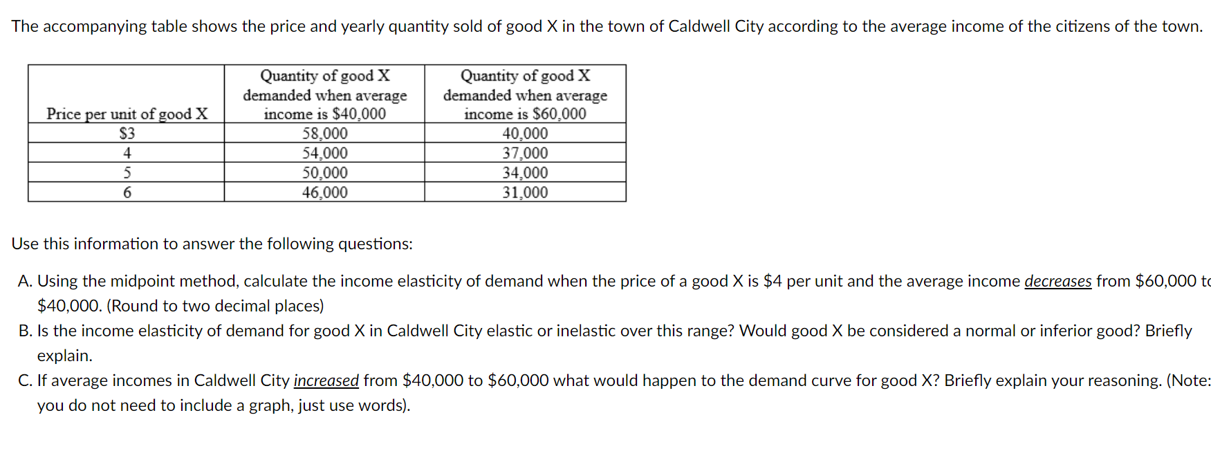 Solved Use this information to answer the following | Chegg.com